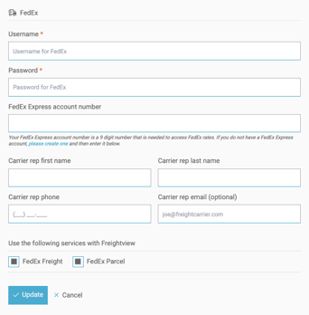 Parcel in Freightview